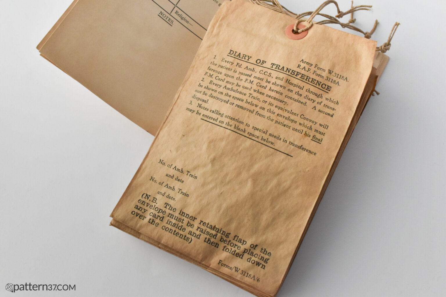 Field Medical Cards l British WW2 l RAMC | pattern37.com